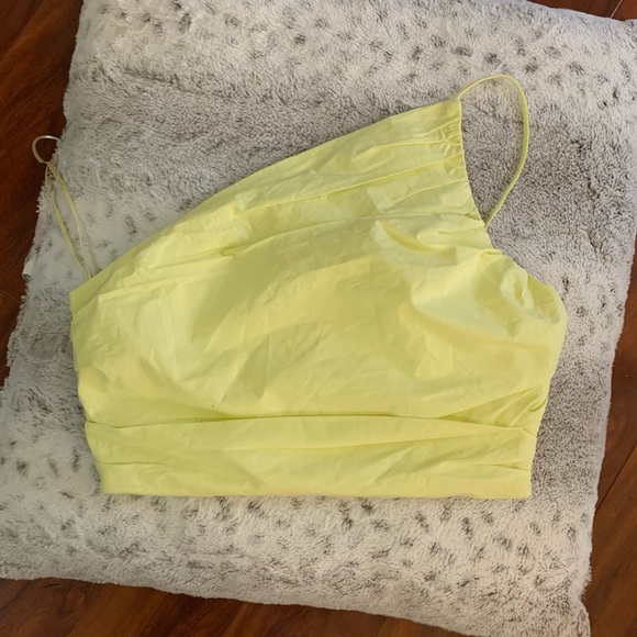 Zara | Tops | Zara Citron Yellow Crop Top | Poshmark